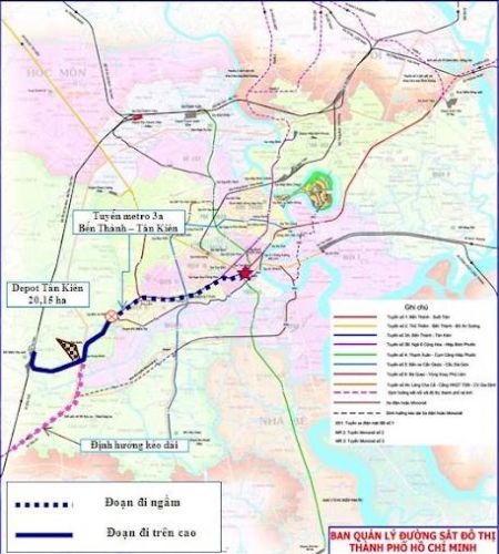 Sơ đồ các tuyến Metro TP.HCM theo quy hoạch mới 2025